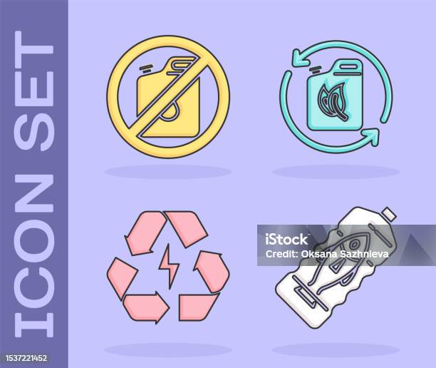 Set Stop Pollution Plastique Des Océans Pas De Bidon Pour Lessence