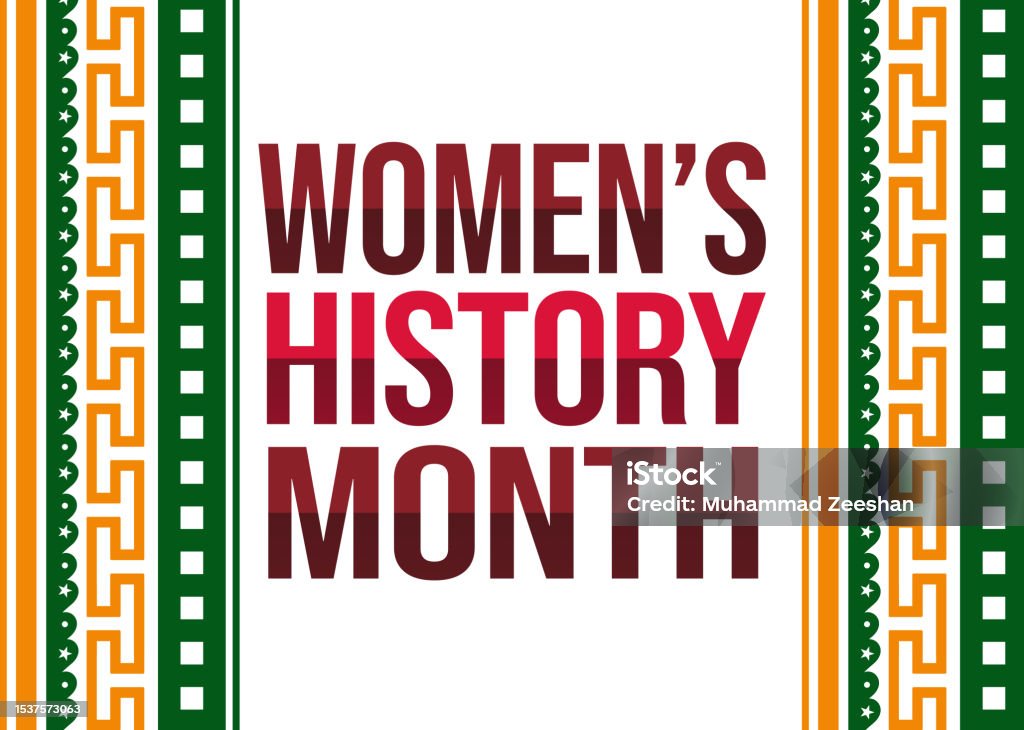March Is National Womens History Month Holiday Concept Template For
