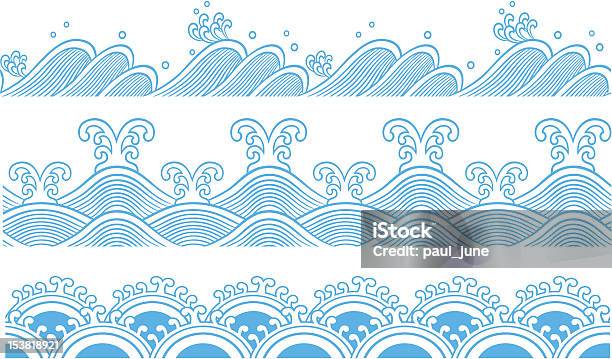 Repeated Ocean Wave Pattern向量圖形及更多中國文化圖片 中國文化 式樣 水 Istock