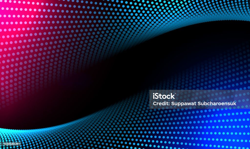 Teknologi Abstrak Digital Futuristik Bersinar Biru Dan Merah Muda Titik