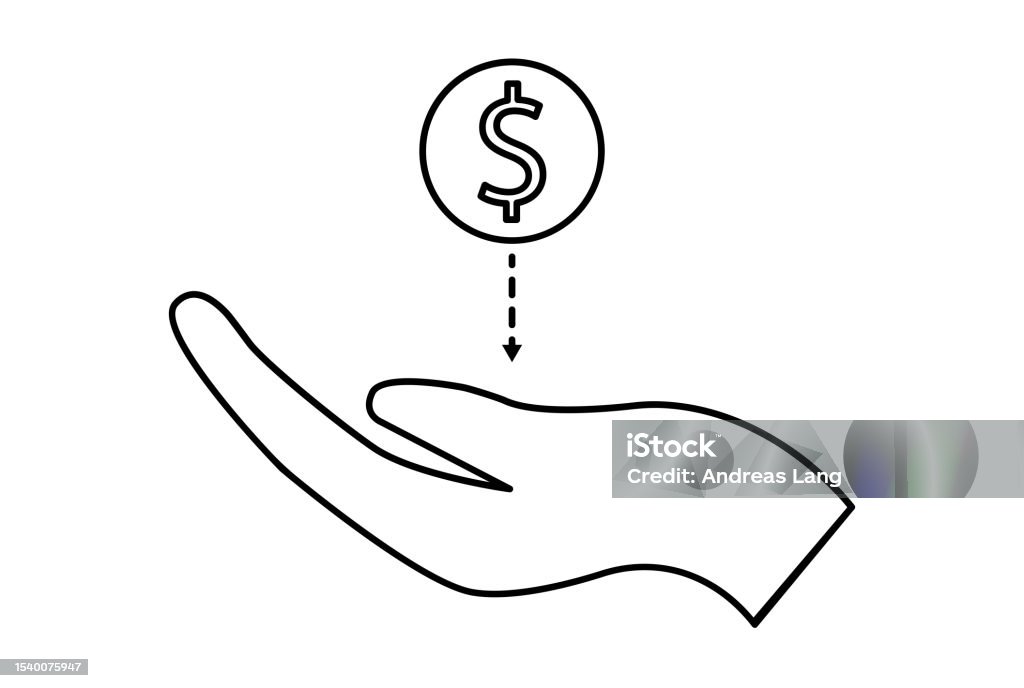 Économisez De Largent Icône De Contour Plat Symbole Minimaliste Ligne