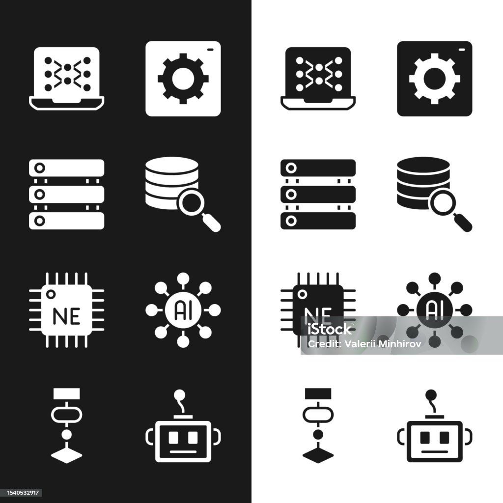 Set Server Server Data Neural Network Computer Api Interface Processor Cpu Artificial