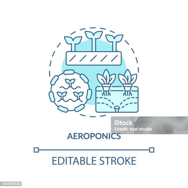 Linear Customizable Aeroponics Icon Concept Stock Illustration ... Linear Customizable Aeroponics Icon Concept Stock Illustration ...