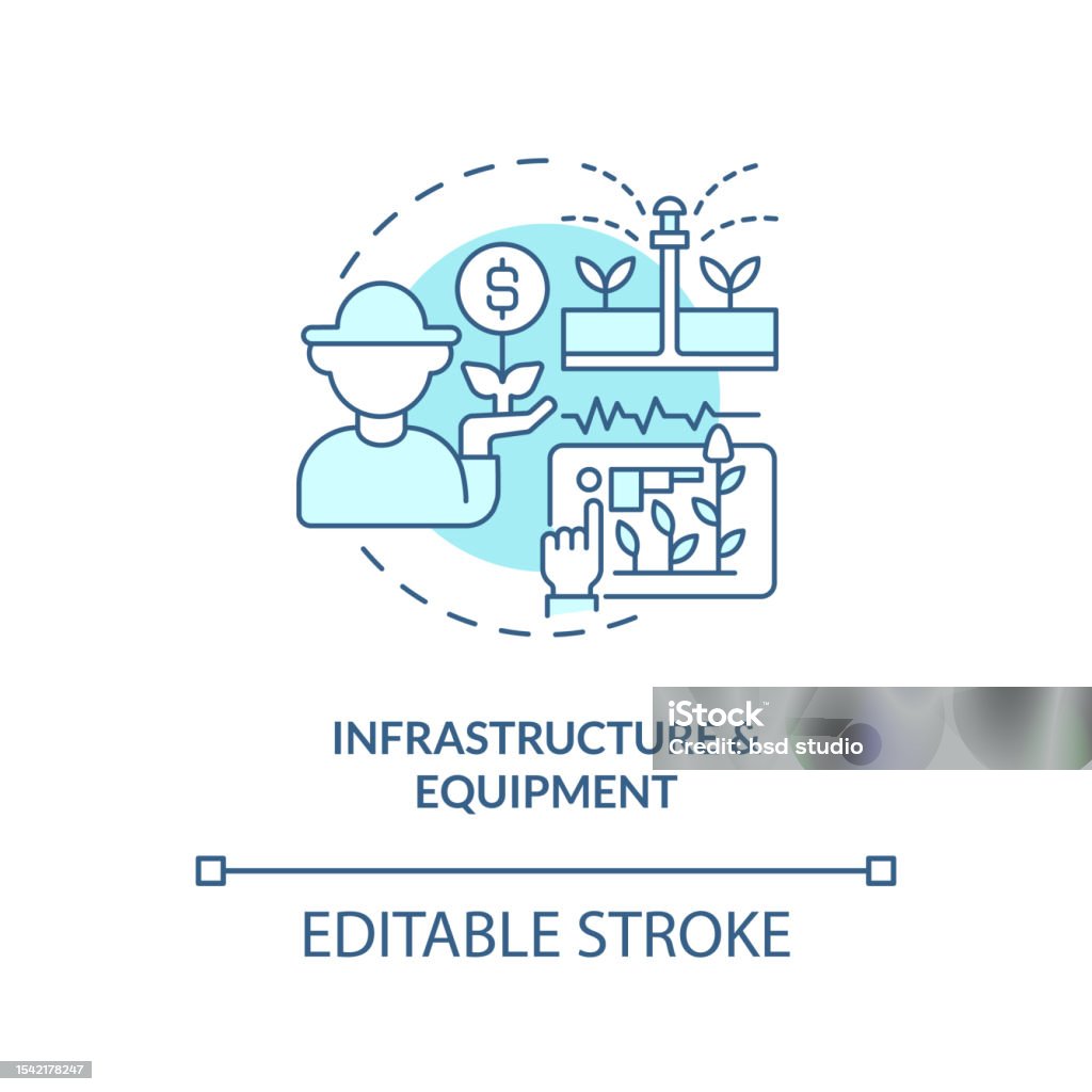 Linear Customizable Infrastructure And Equipment Icon Concept Stock ... Linear Customizable Infrastructure And Equipment Icon Concept Stock ...
