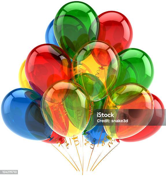 Happy Birthday Balloons Party Decoration Classic Translucent Stock