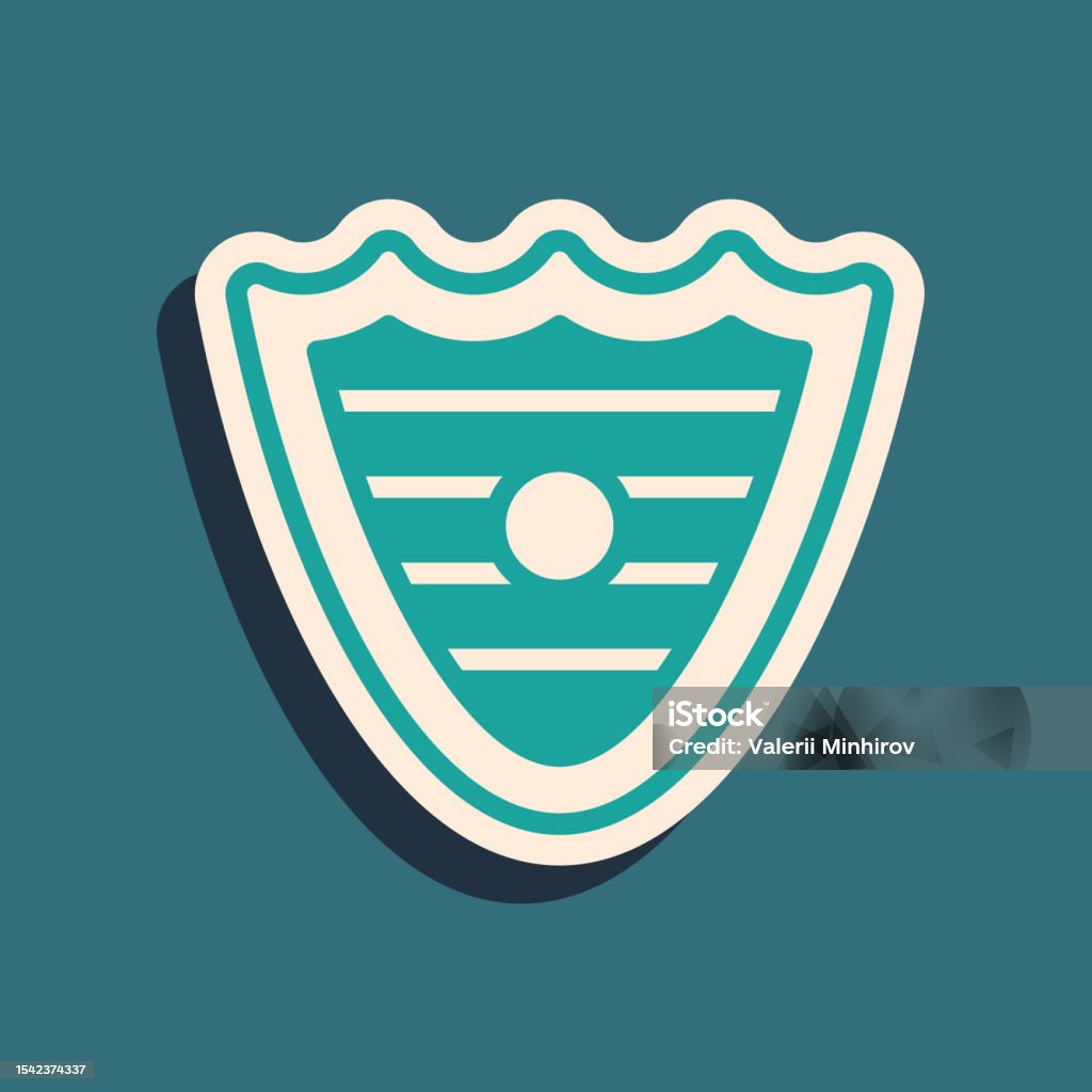 Green Shield Icon Isolated On Green Background Guard Sign Security