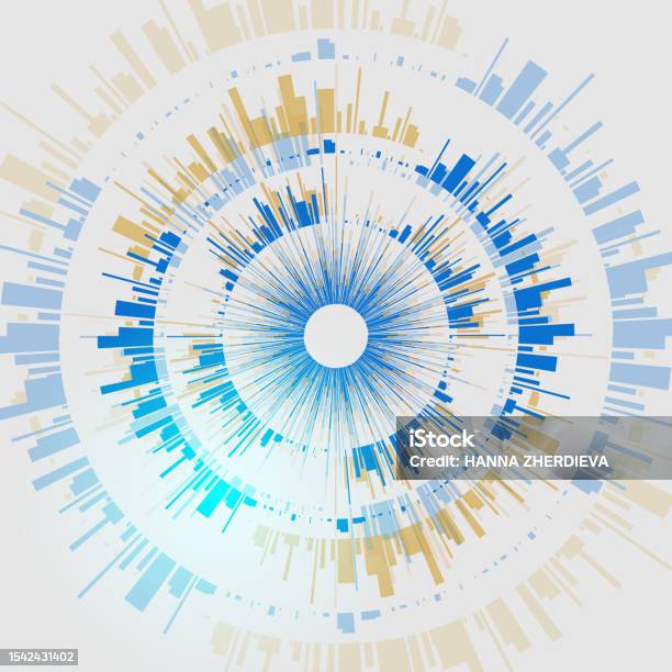 Égaliseur Musique Cercle Dondes Sonores Symbole Vectoriel Conception