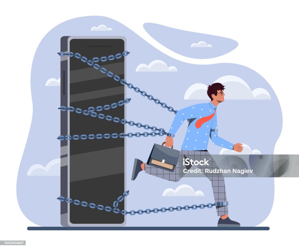 Addiction To Smartphone Vector Concept Stock Illustration - Download ... Addiction To Smartphone Vector Concept Stock Illustration - Download ...