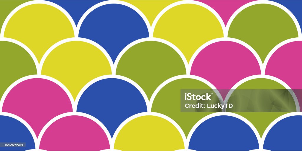 Abstract Background With Interlocking Circles Vector Template Stock