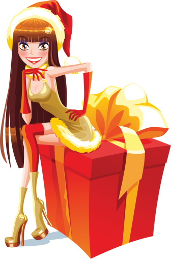 Gadis Santa Cantik Duduk Di Kotak Hadiah Ilustrasi Stok - Unduh Gambar ... Gadis Santa Cantik Duduk Di Kotak Hadiah Ilustrasi Stok - Unduh Gambar ...