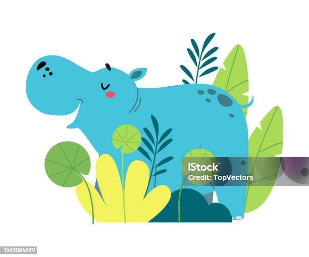 Kuda Nil Lucu Di Semaksemak Ilustrasi Vektor Kartun Hewan Afrika Yang ... Kuda Nil Lucu Di Semaksemak Ilustrasi Vektor Kartun Hewan Afrika Yang ...