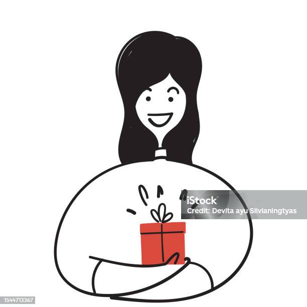 Doodle Yang Digambar Tangan Memegang Kotak Hadiah Dengan Ilustrasi ... Doodle Yang Digambar Tangan Memegang Kotak Hadiah Dengan Ilustrasi ...