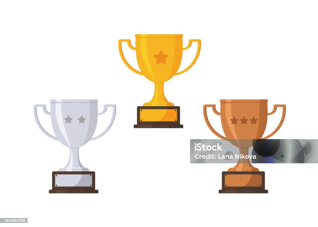 Ilustración de Copas Trofeo Oro Plata Bronce Copas De Premios Del ... Ilustración de Copas Trofeo Oro Plata Bronce Copas De Premios Del ...