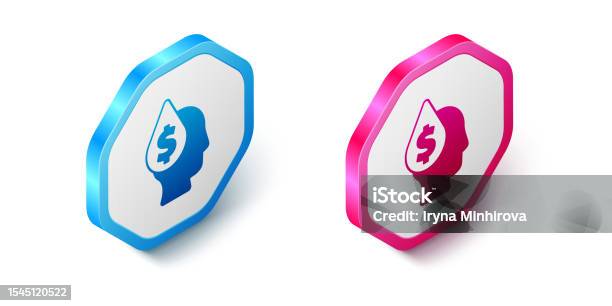 Isometrik Minyak Drop Dengan Ikon Simbol Dolar Terisolasi Pada Latar