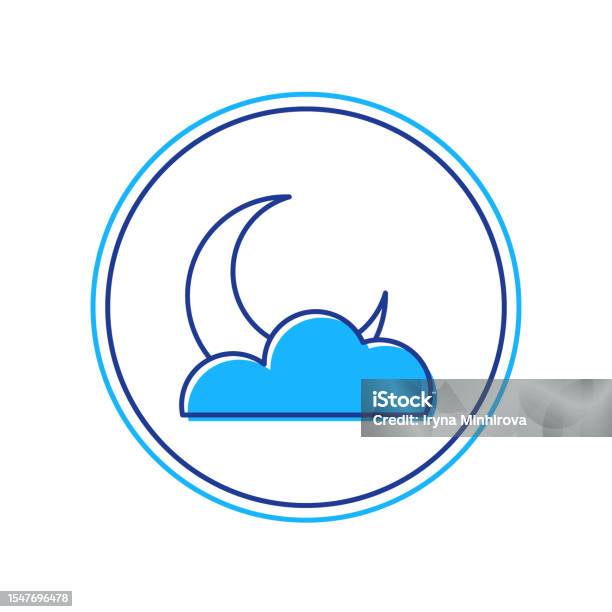 Contour Rempli Icône Lune Et Étoiles Isolée Sur Fond Blanc Signe De