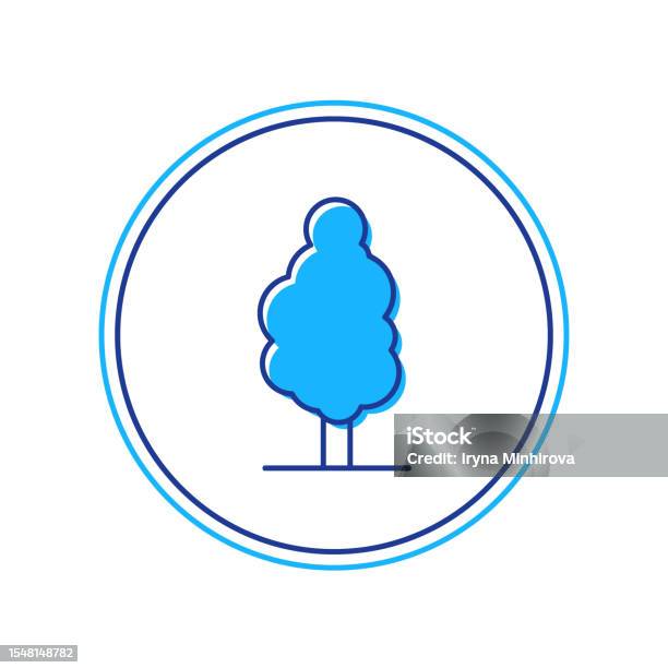 Contour Rempli Icône Darbre Isolée Sur Fond Blanc Symbole De La Forêt