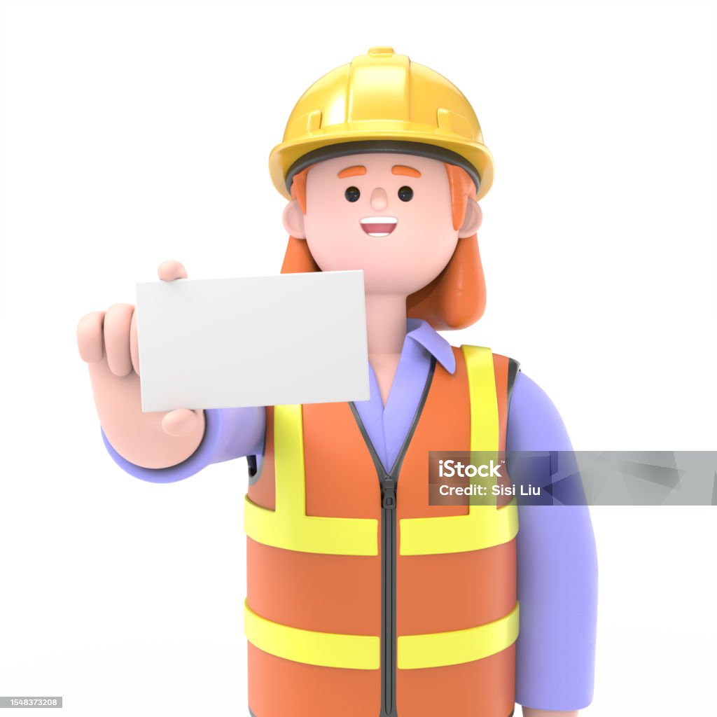 Ilustrasi 3d Insinyur Wanita Pam Menunjukkan Kartu Nama Kosong Clip Art ... Ilustrasi 3d Insinyur Wanita Pam Menunjukkan Kartu Nama Kosong Clip Art ...