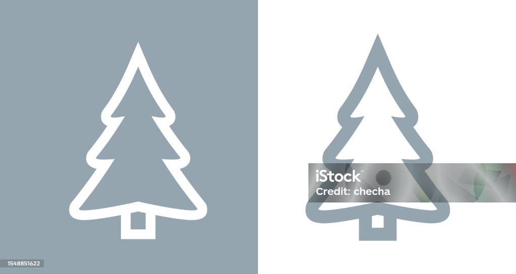 Ensemble Dicônes Darbre De Noël Ou Darbre Le Pictogramme Est Une