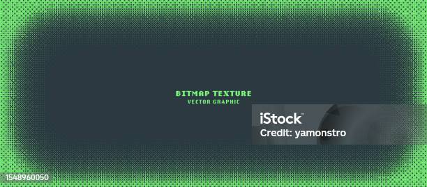 Dither Pattern Bitmap Texture Vector Rounded Frame Halftone Gradient Abstraction Stock