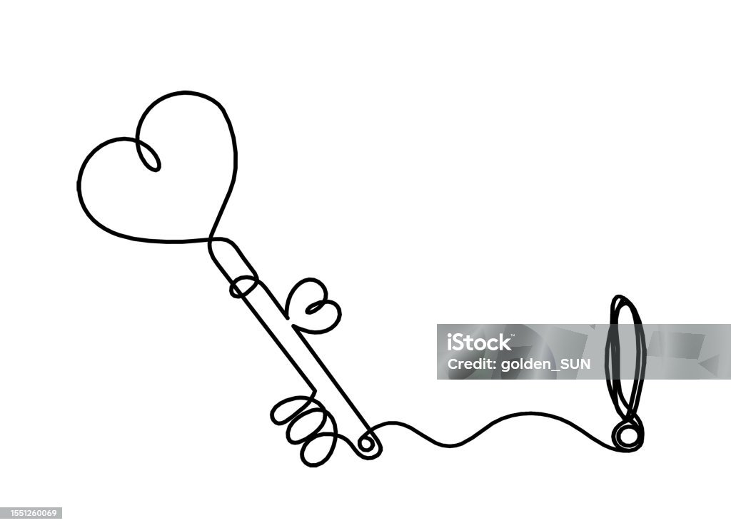 Touche De Cœur Abstraite Avec Point Dexclamation Comme Dessin Au Trait