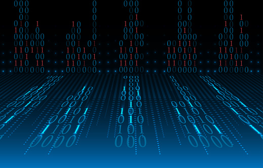 Binary Code Seamless Pattern Abstract Technology Background Programming Encoded Information