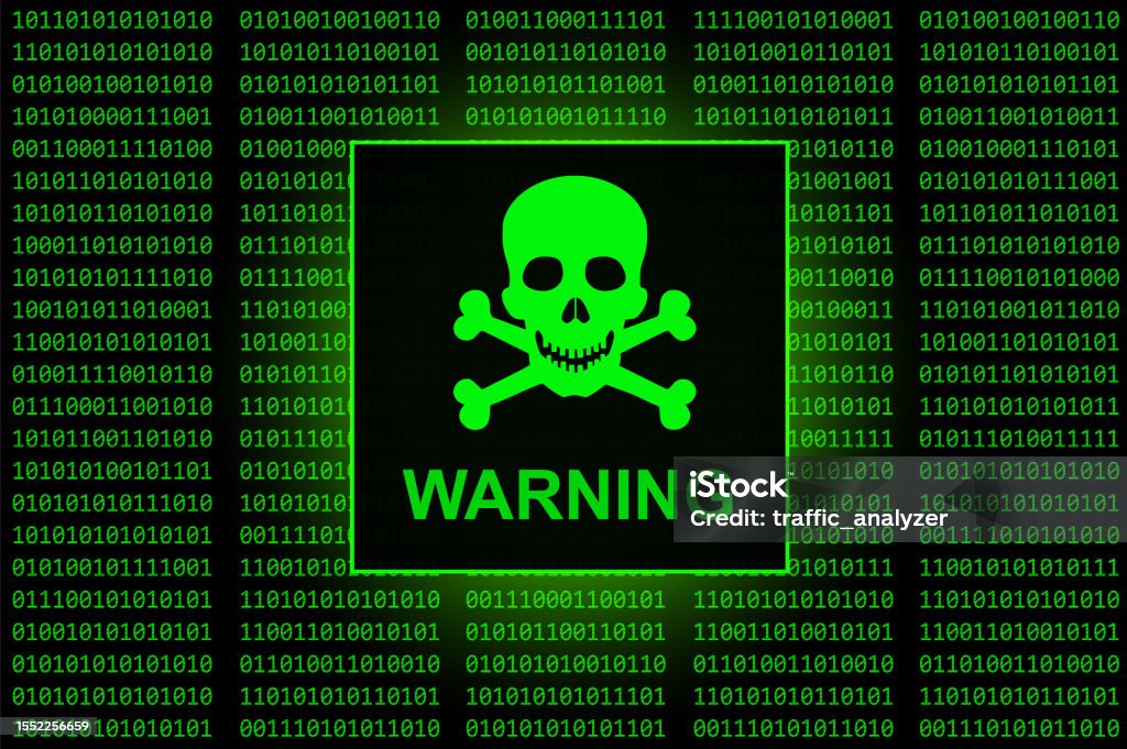 Green Binary Code Jolly Roger Stock Illustration Download Image Now Abstract Backgrounds