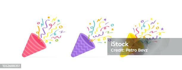 Ilustración de Popper De Fiesta Con Clipart De Confeti Colorido Popper ... Ilustración de Popper De Fiesta Con Clipart De Confeti Colorido Popper ...