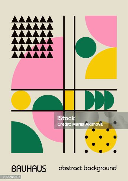 Poster Desain Geometris Vintage 20an Minimal Seni Dinding Template Tata