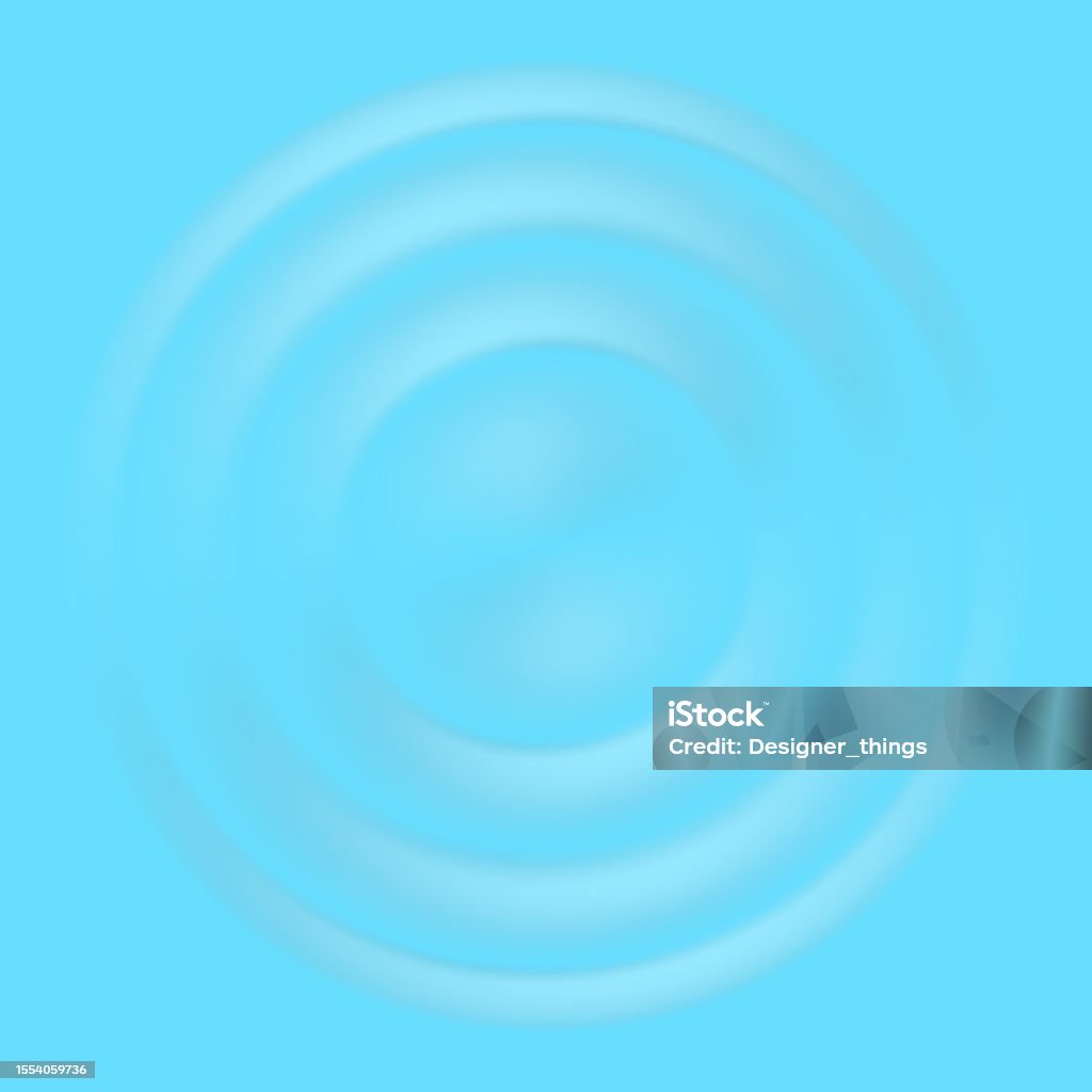 Water Ripple Effect Top View Realistic Caustic Drop Or Sound Wave