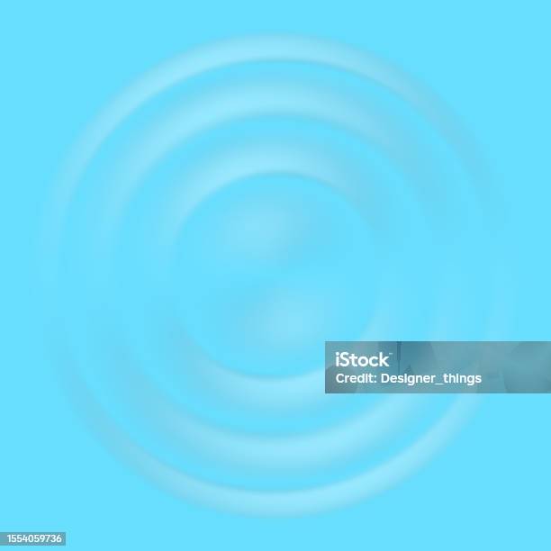 Water Ripple Effect Top View Realistic Caustic Drop Or Sound Wave