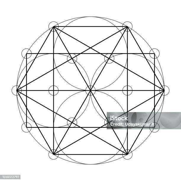 Circle Rectangle Graph Scared Geometry Vector Design Elements This Religion Philosophy And