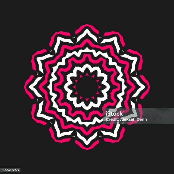 Symmetrical Composition Of Wavy Lines Abstract Element For Design
