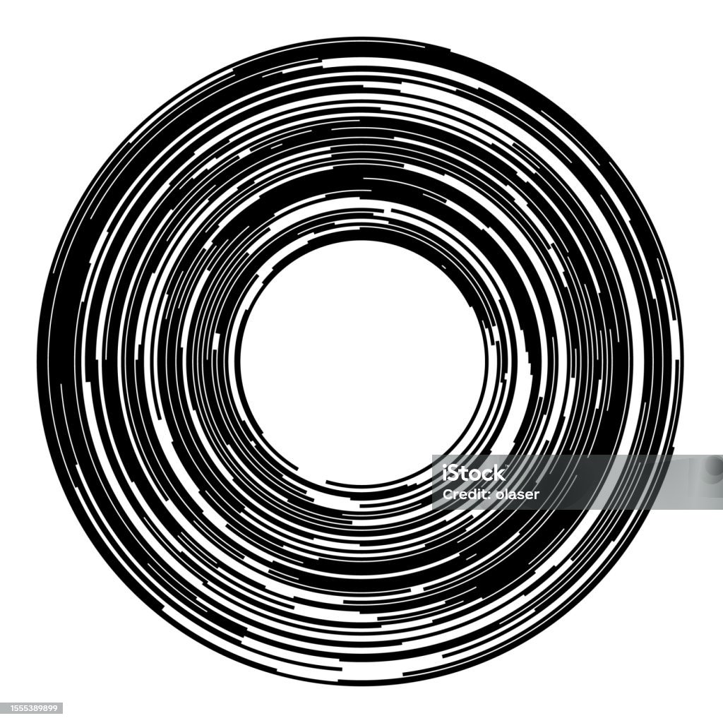 Dark Concentric Circles Around Copy Space Stock Illustration Download