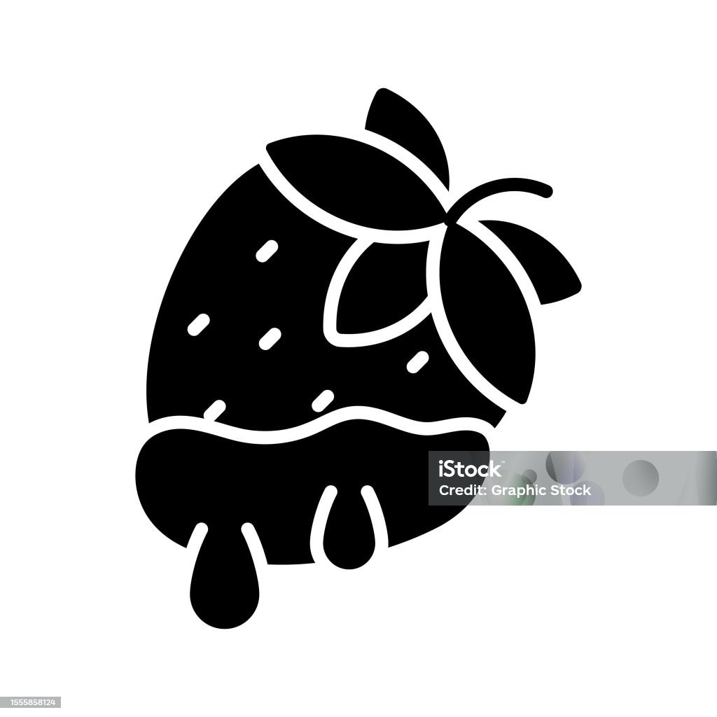 An Amazing Chocolate Dipped Strawberry Vector Design Modern Flat Style