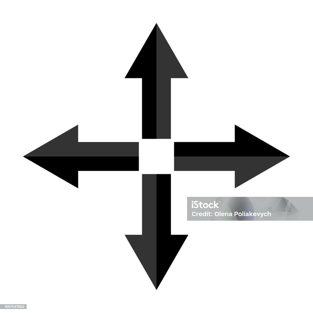 Vier Pfeile Die Auf Das Symbol Zeigen Vektorillustration Eps 10 Stock ... Vier Pfeile Die Auf Das Symbol Zeigen Vektorillustration Eps 10 Stock ...