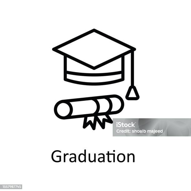 Graduation Contour Vectoriel Illustration De Conception Dicônes Symbole
