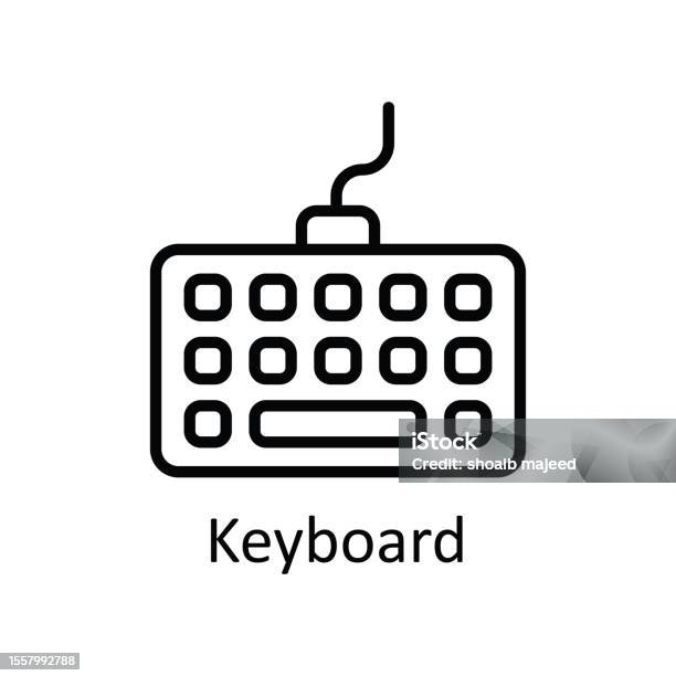 Contour Vectoriel Du Clavier Illustration De Conception Dicônes Symbole