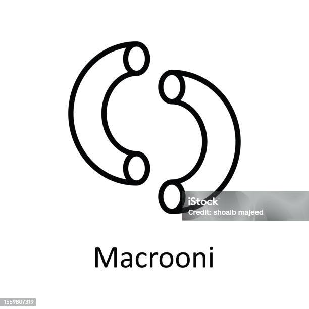 Macaroni Contour Vectoriel Illustration De Conception Dicônes Symbole