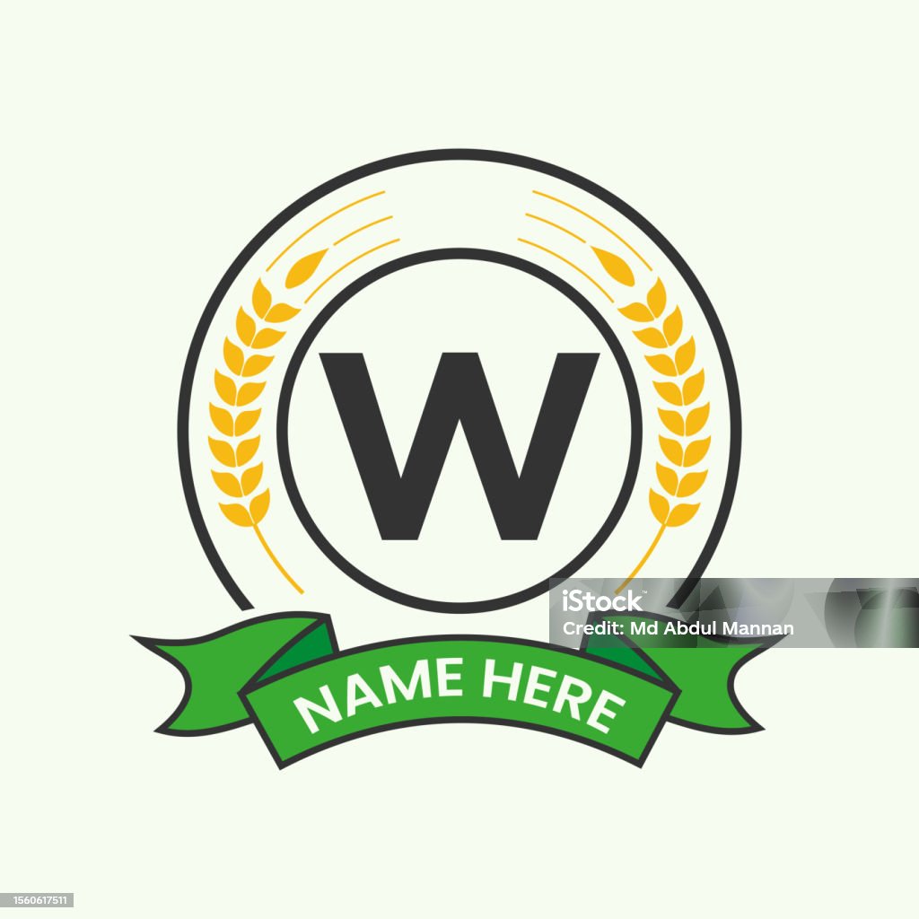 Logo De Lagriculture Sur Le Concept De La Lettre W Agro Farming