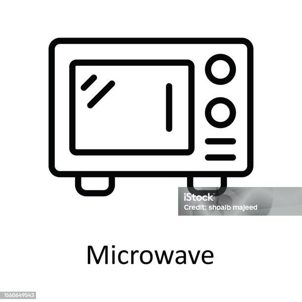 Contour Vectoriel Microondes Illustration De Conception Dicônes Cuisine