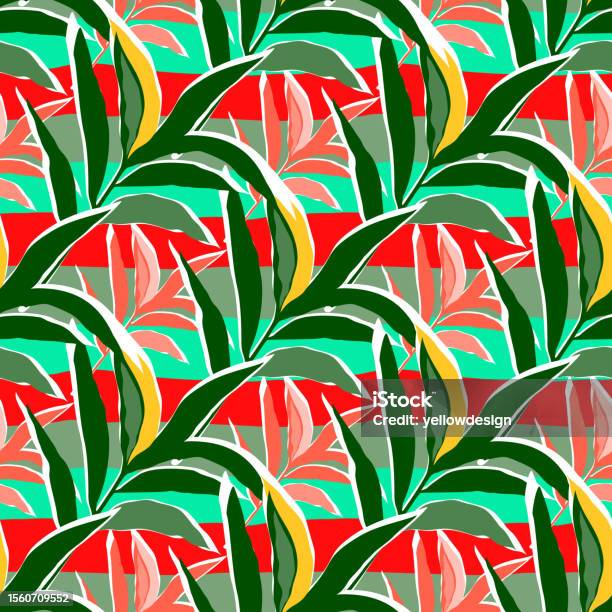 Wallpaper Daun Palem Tropis Bergaya Pola Mulus Daun Palem Hutan ... Wallpaper Daun Palem Tropis Bergaya Pola Mulus Daun Palem Hutan ...