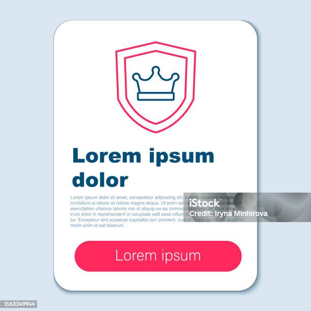 Perisai Garis Dengan Ikon Mahkota Terisolasi Pada Latar Belakang Abuabu ... Perisai Garis Dengan Ikon Mahkota Terisolasi Pada Latar Belakang Abuabu ...