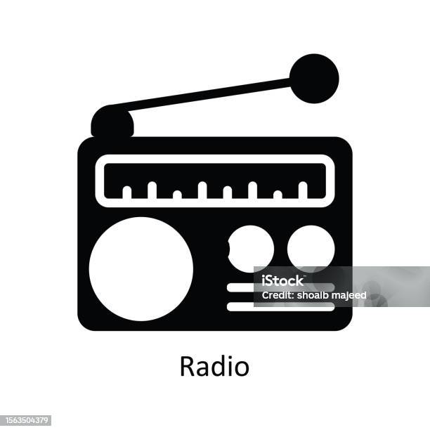 Illustration De Conception Dicônes Solides De Vecteur Radio Cuisine Et