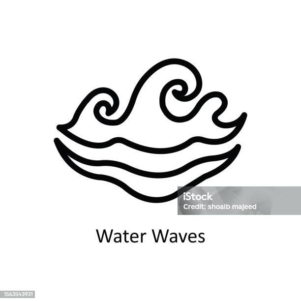 Contour Vectoriel Des Vagues Deau Illustration De Conception Dicônes