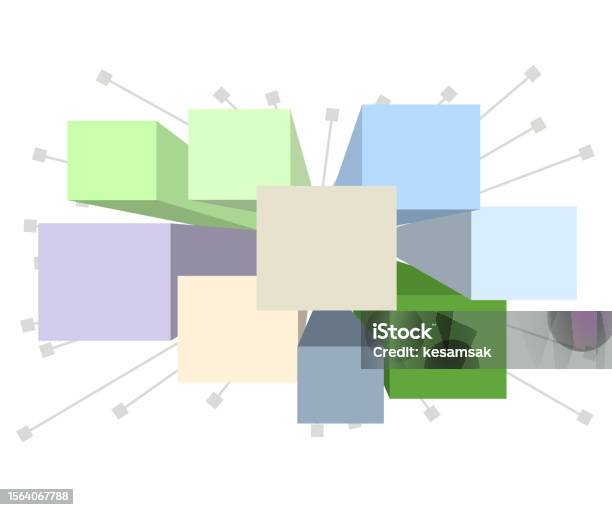 Template Infographics 3d Block For Diagram Data Elements Stock