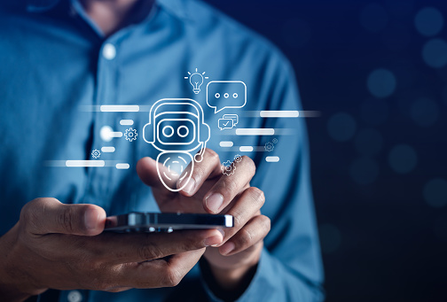 Pengusaha Menggunakan Teknologi Ai Bot Obrolan Dengan Ai Kecerdasan ... Pengusaha Menggunakan Teknologi Ai Bot Obrolan Dengan Ai Kecerdasan ...