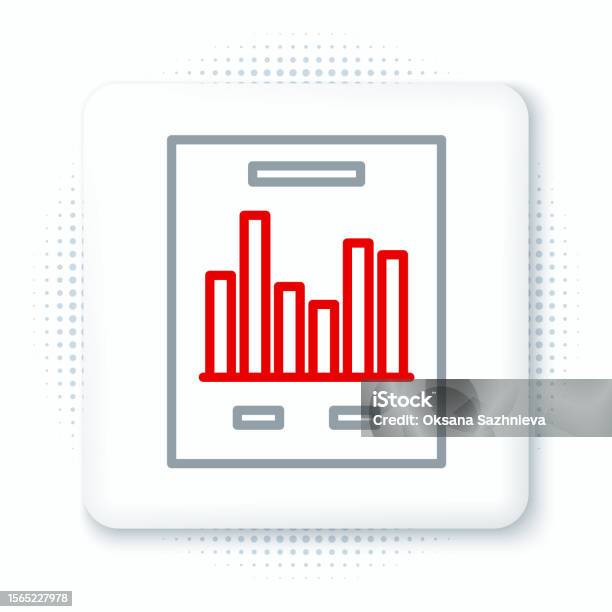 Dokumen Baris Dengan Ikon Bagan Grafik Yang Diisolasi Di Latar Belakang