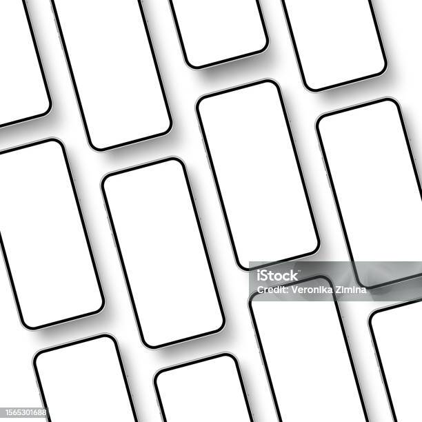 Ponsel Layar Mockups Untuk Menampilkan Desain Aplikasi Anda Ilustrasi