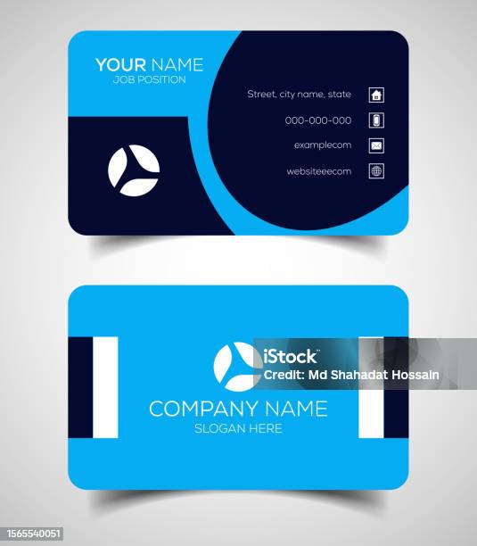 Doublesided Creative And Modern Business Card Template Vector