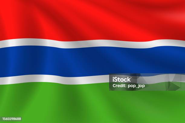 Flag Of Gambia Gambian Flag Vector Flag Background Stock Illustration